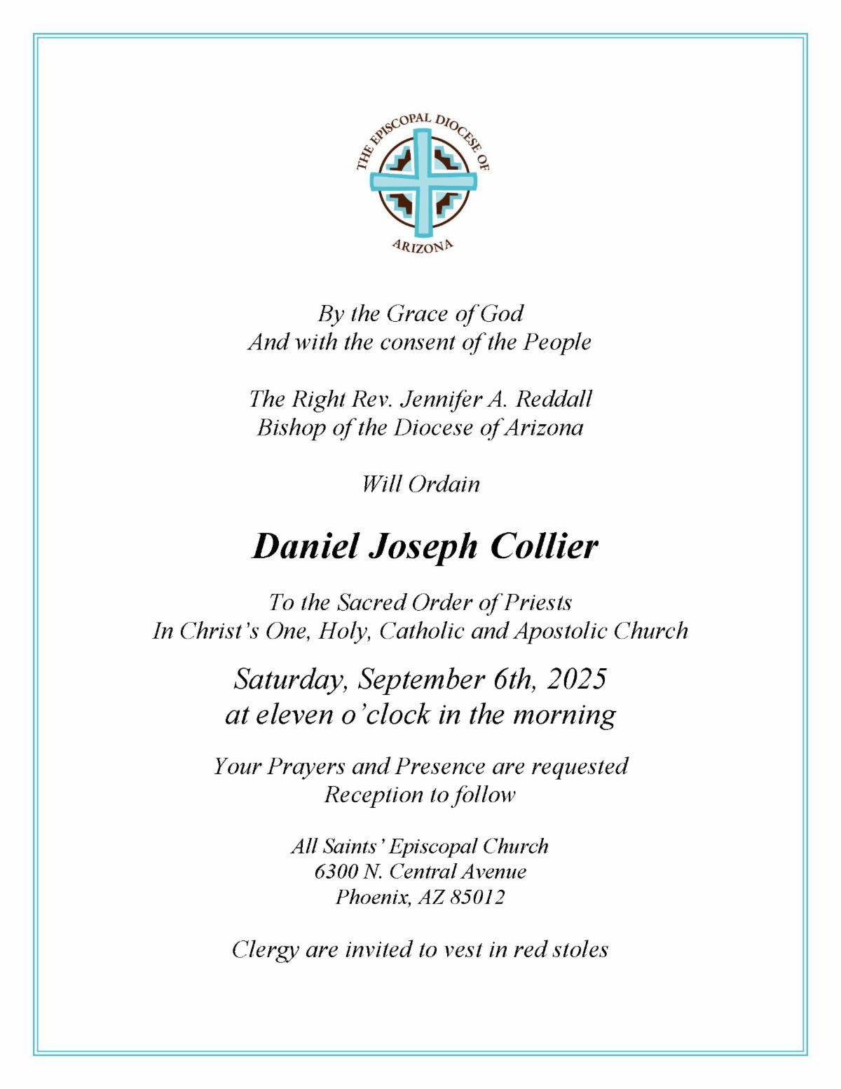 The Rev. Daniel Joseph Collier Ordination – Saint Barnabas